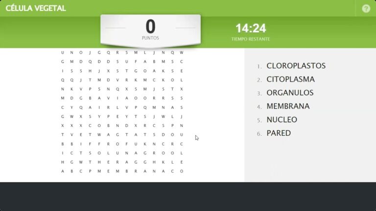 Sopa de Letra de la Célula: Aprende Divirtiéndote con los Componentes ...