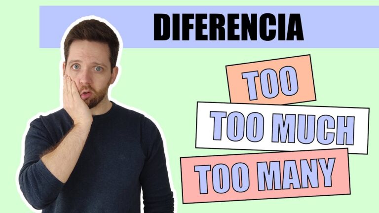 Diferencia entre "Too", "Too Much", "Too Many" y "Enough": Guía ...